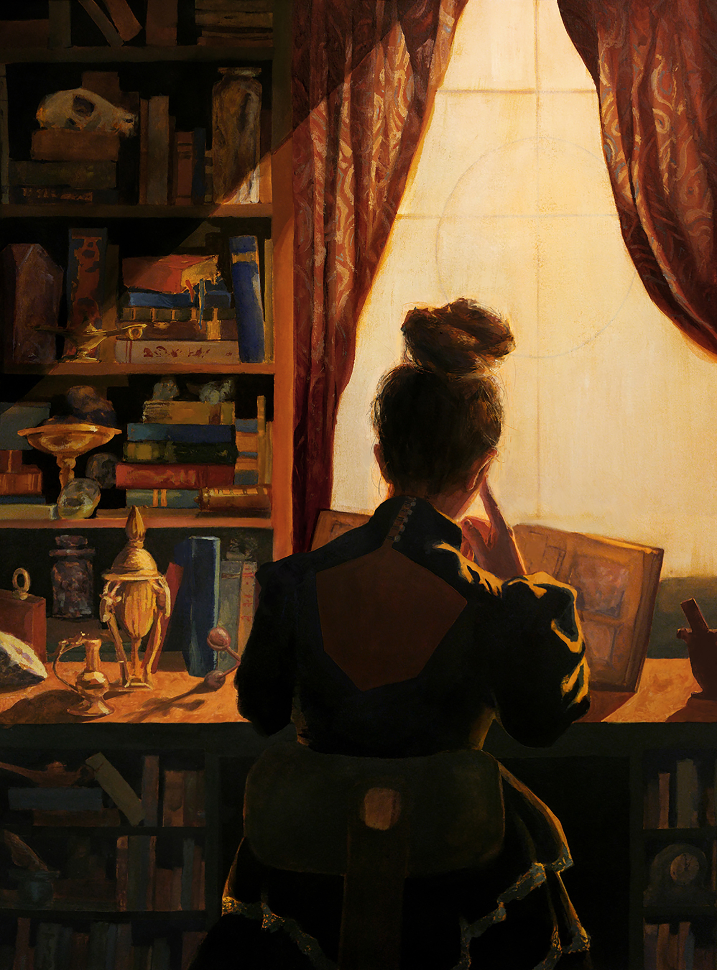 "A Pensive Young Witch's Study", by Erica Bottger (OC) : r/ImaginarySliceOfLife